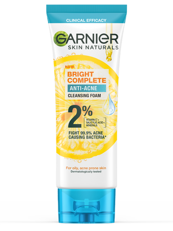 Garnier Bright Complete | Garnier Bright Complete Anti-Acne Cleansing Foam