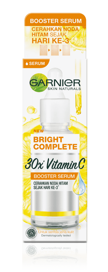 Garnier Bright Complete | Garnier Bright Complete 30X Vitamin C Booster Serum.