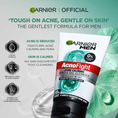 Garnier Men AcnoFight Acne Calming Gentle Gel Cleanser