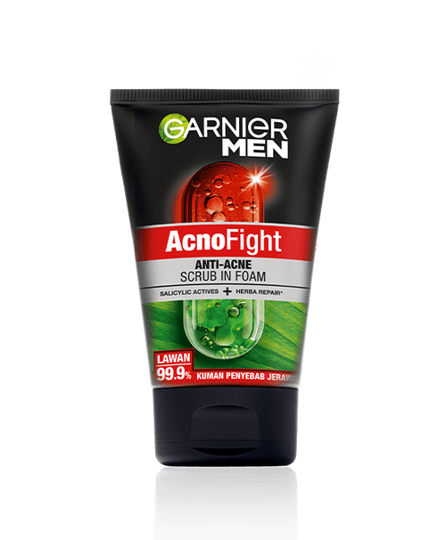 Garnier Men Garnier Men AcnoFight Anti Acne Scrub In Foam Facial Cleanser