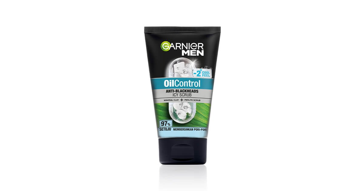 Men Oil Control Anti-Blackheads Icy Scrub 100ml-150ml | Garnier