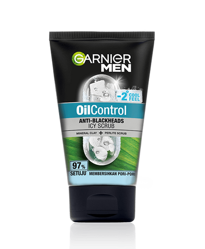 Men Oil Control Anti-Blackheads Icy Scrub 100ml-150ml | Garnier