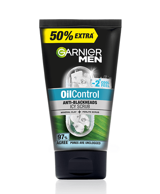 Men Oil Control Anti-Blackheads Icy Scrub 100ml-150ml | Garnier