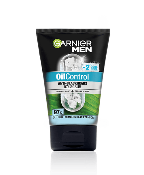 Men Oil Control Anti-Blackheads Icy Scrub 100ml-150ml | Garnier