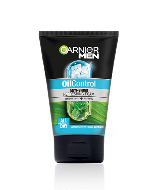 Foam Pembersih Minyak Lelaki 100ml & 50ml - Ekstrak Lemon | Garnier