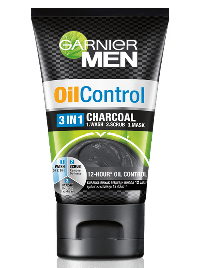 Garnier Men | Garnier Men Oil Control 3-in-1 Charcoal Foam