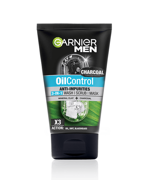 Garnier Men | Garnier Men Oil Control 3-in-1 Charcoal Foam