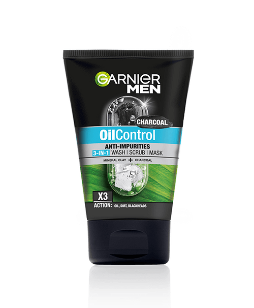 Garnier Men | Garnier Men Oil Control 3-in-1 Charcoal Foam