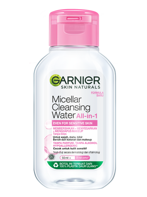 Micellar Cleansing Water Pink 125ml, 50ml & 400ml Terbaik | Garnier