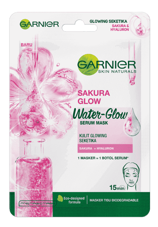 Garnier Sakura Glow Water-Glow Serum Mask